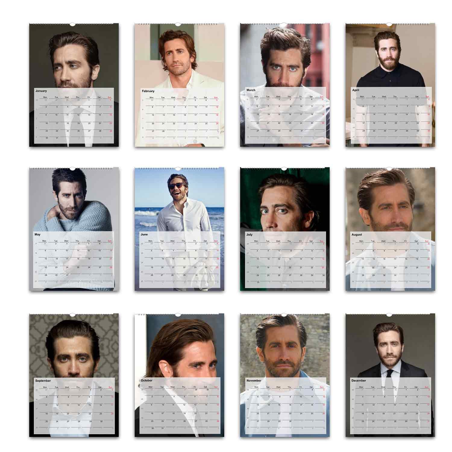 Jake Gyllenhaal Full Photo Calendar Choose Start Month - Etsy