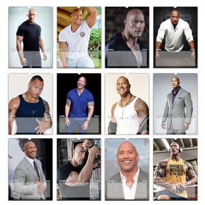 Dwayne Johnson Full Photo Calendar | Choose Start Month 2026/27 ...