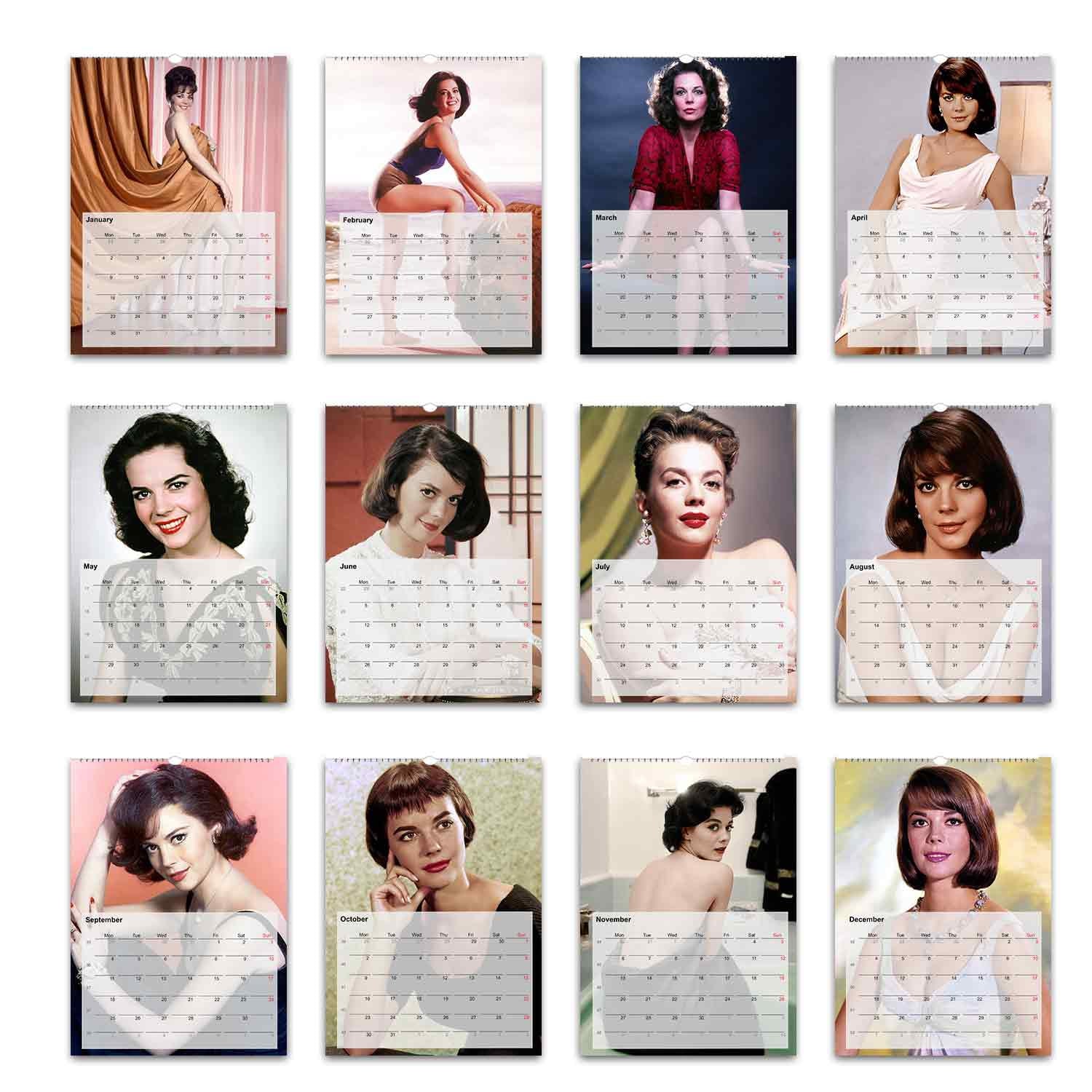 Natalie Wood Full Photo Calendar | Choose Start Month 2025/26 ...