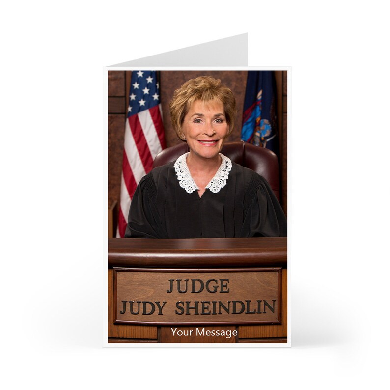 Judge Judy Birthday, Greeting Card Personalised Your Message in Speech ...