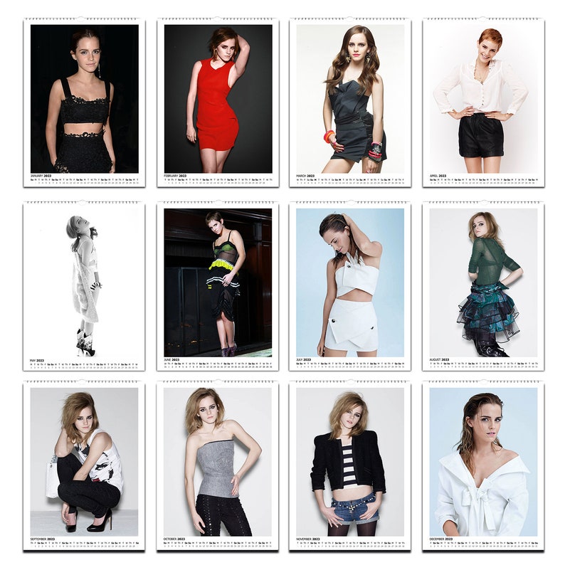 Sexy Emma Watson Super Deluxe Full Photo 2023 Wall Calendar Etsy