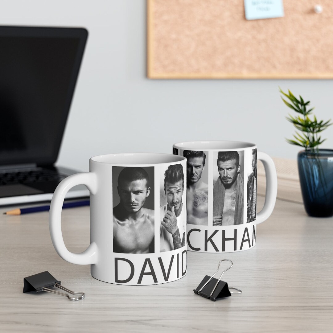 David Beckham B/W 6 Photo Collage Mug Personalised With Your Message - Etsy