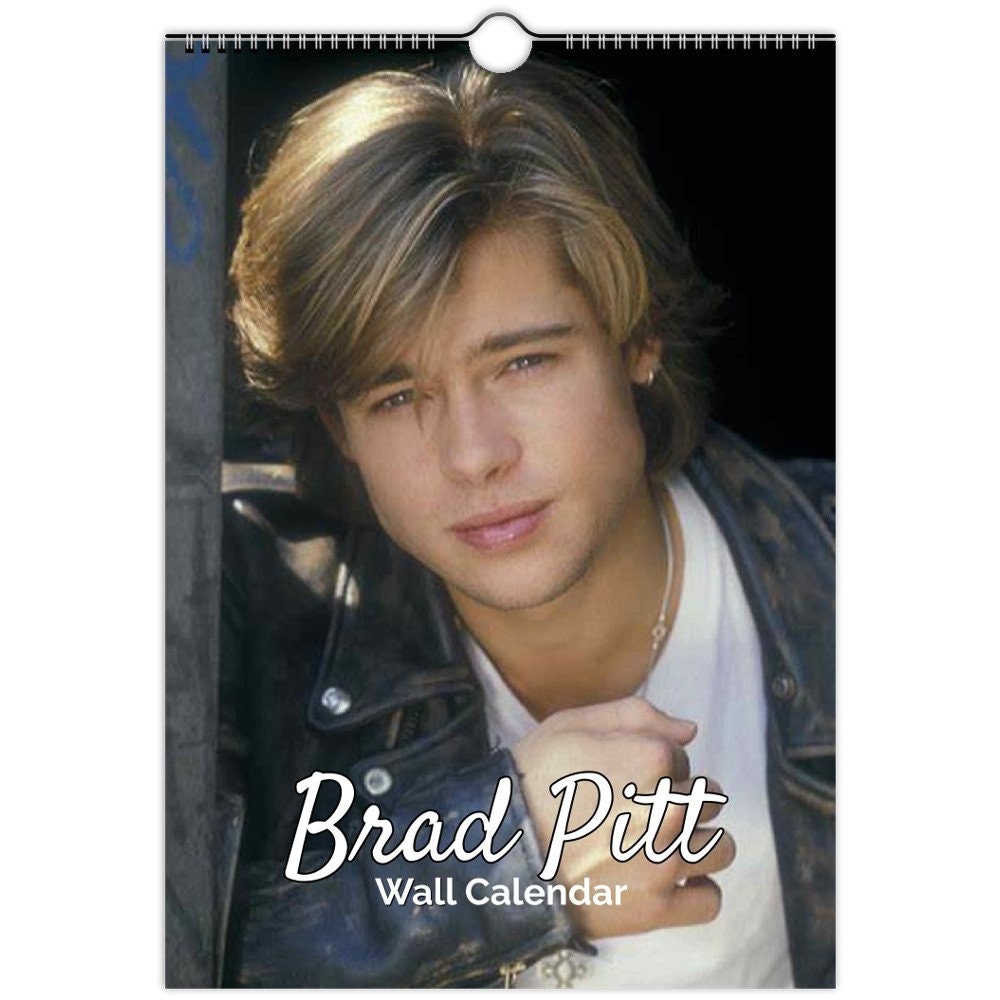 Brad Pitt Full Photo Calendar | Choose Start Month 2026/27 Personalised ...