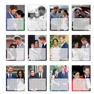 Harry & Megan Full Photo Calendar | Choose Start Month 2026/27 ...