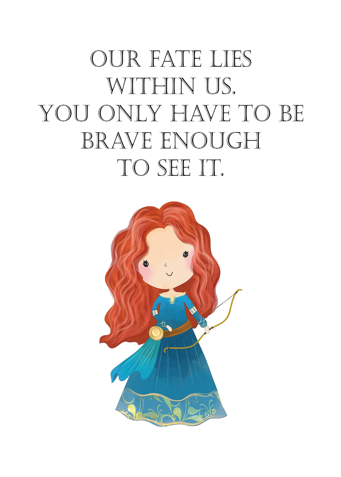 Merida Disney Princess Quotes Disney Brave Quotes Disney | Etsy
