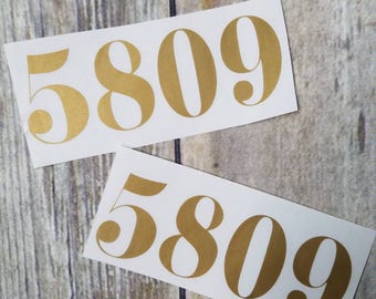Gold Mailbox Number - Etsy