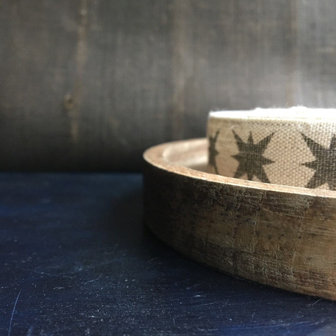 Linen Feather Ribbon Natural Ribbon With a Charcoal Print - Etsy UK