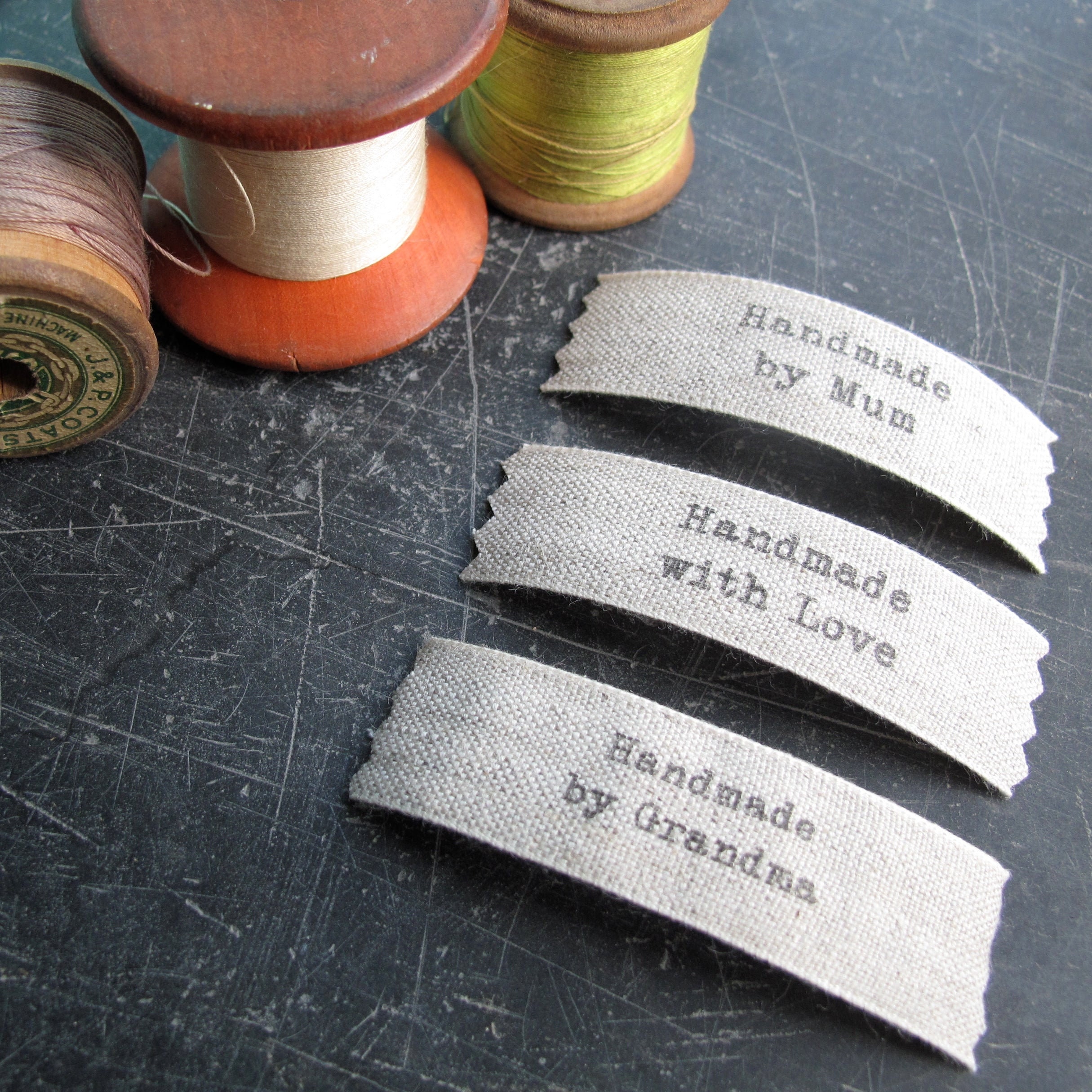 Personalised Handmade Linen Label - Etsy UK