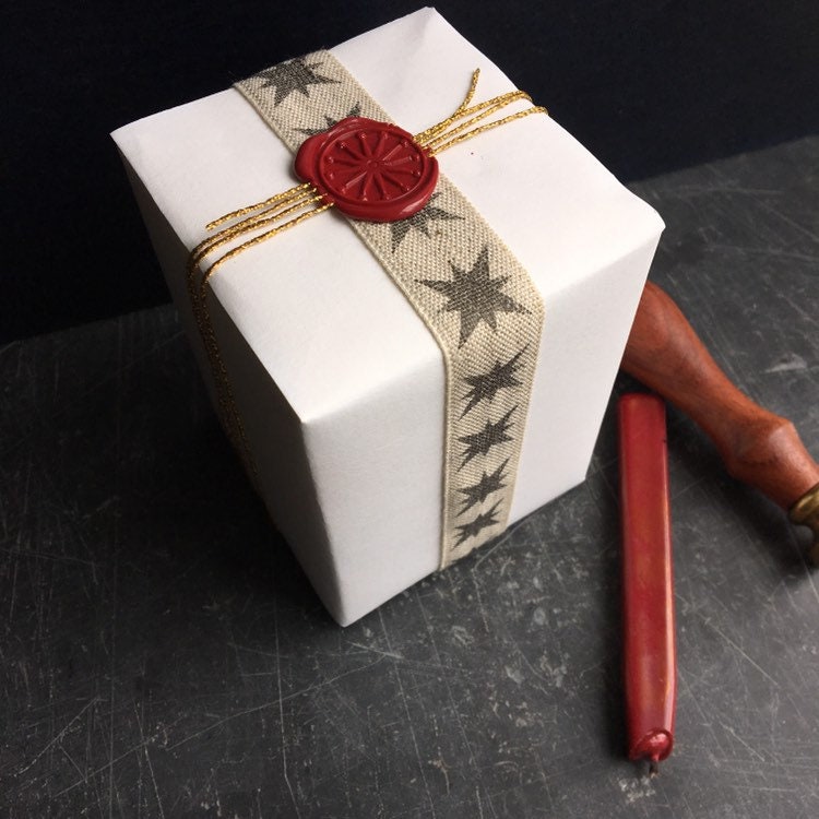 Linen Feather Ribbon Natural Ribbon With a Charcoal Print - Etsy UK