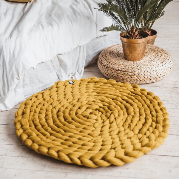 Knitted Rug - Etsy