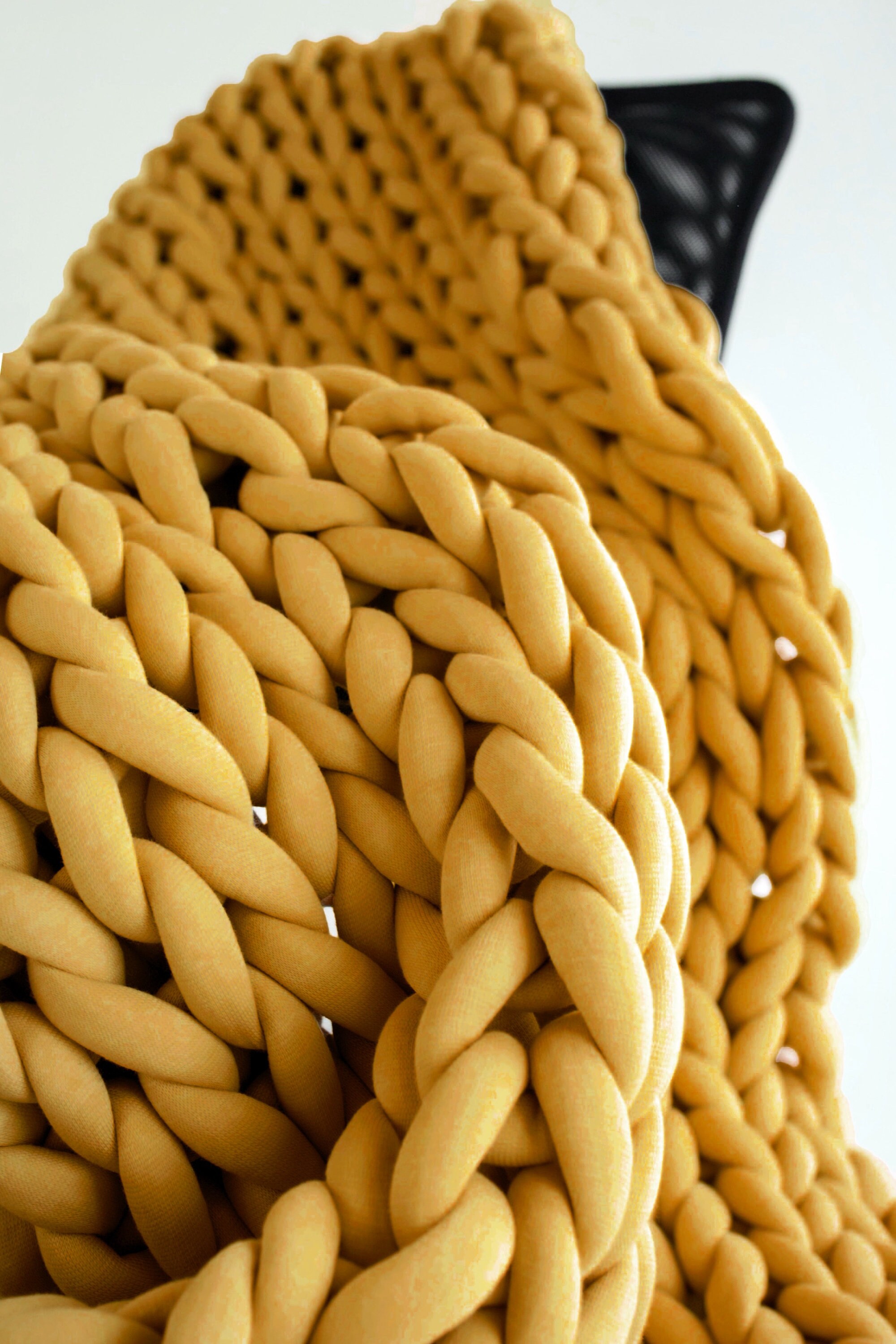 Chunky Knit Cotton Tube Yarn Blanket: Vegan Weighted Blanket - Etsy