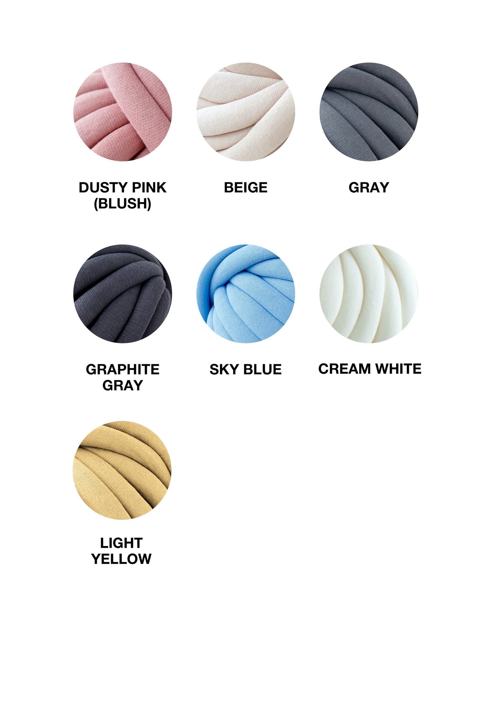 Cotton Tube Yarn Color Samples - Etsy