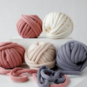 Cotton Chunky Yarn: Arm Knitting, Thick Blanket Yarn - Etsy