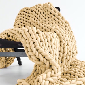 Braided Blanket Tube Yarn Blanket Chunky Knit Blanket - Etsy