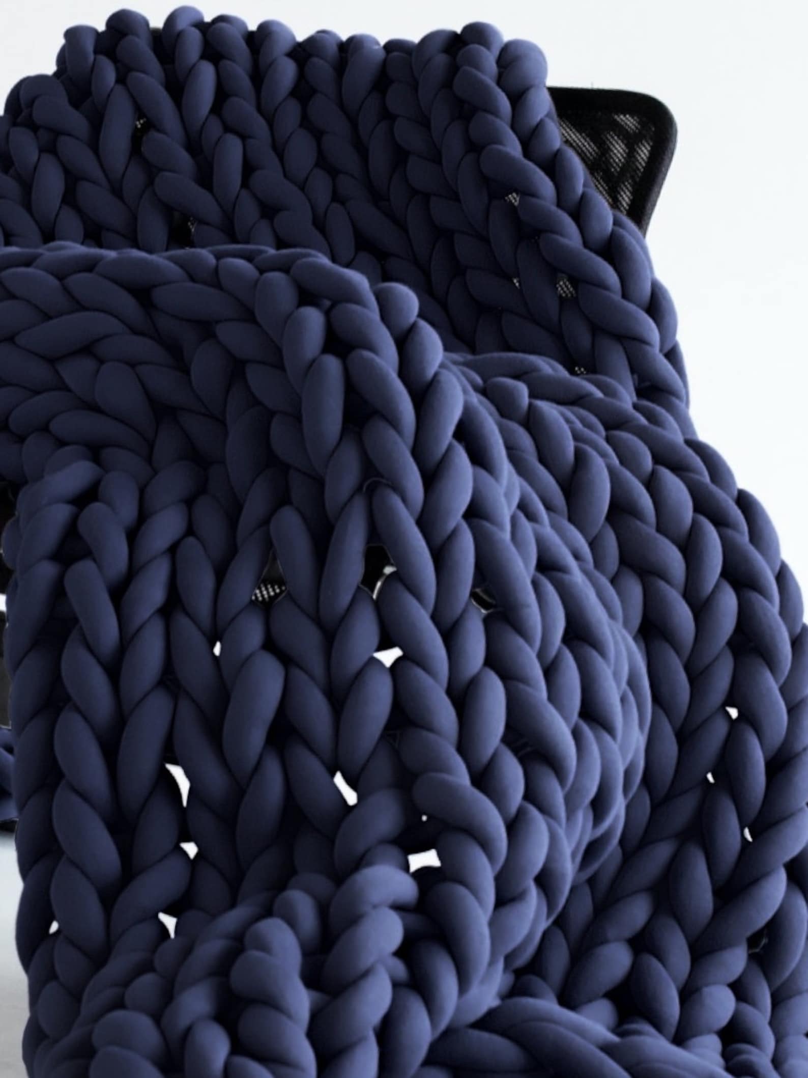 Chunky Knit Cotton Tube Yarn Blanket: Vegan Weighted Blanket - Etsy