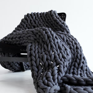 Braided Blanket Tube Yarn Blanket Chunky Knit Blanket - Etsy