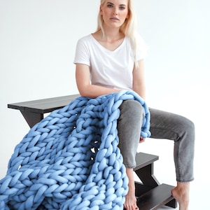 Tube Yarn Blanket Braided Blanket Chunky Knit Blanket - Etsy