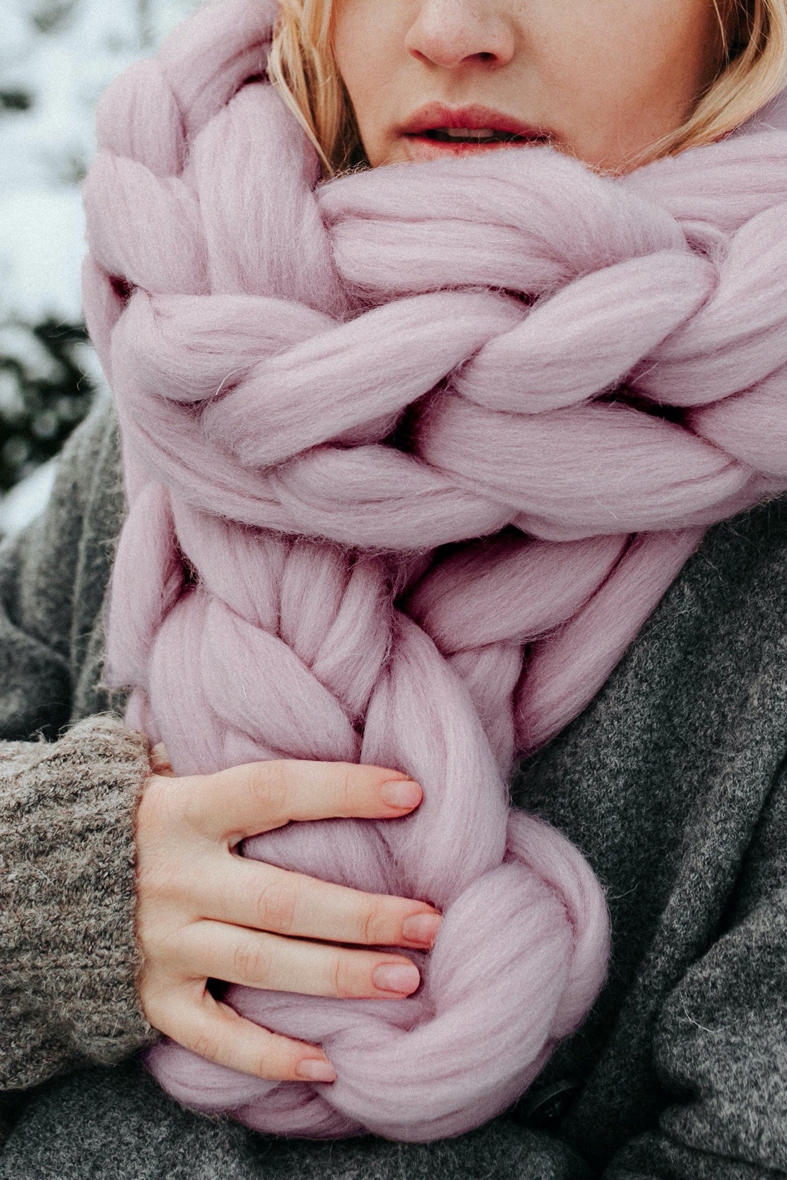 Knitted Scarf Wool Scarf Women Scarf Winter Scarf Warm | Etsy