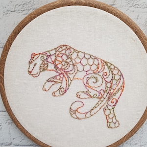 Leopard Embroidery Hoop, Leopard Art, Leopard Gift, Endangered Species ...