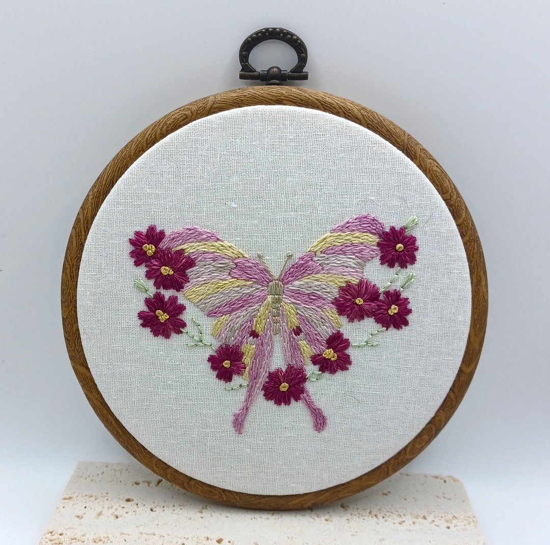Moth Hand Embroidery Hoop, Gift for Entomology Lovers, Luna Moth ...