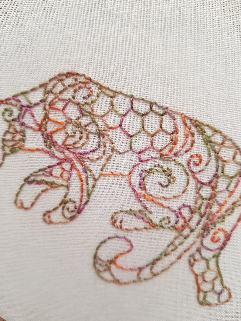 Leopard Embroidery Hoop, Leopard Art, Leopard Gift, Endangered Species ...