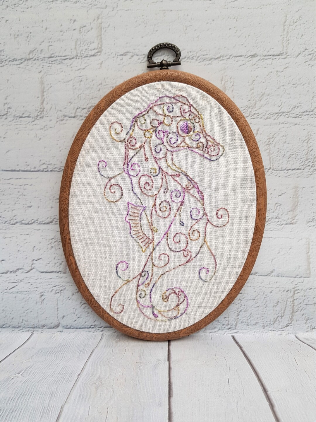 Seahorse Embroidery Hoop, Seahorse Art, Nature Lover Gift - Etsy