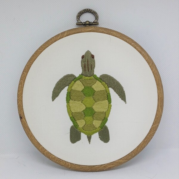 Turtle Embroidery - Etsy UK