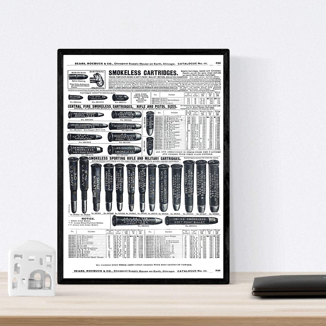 Vintage Gun Poster, Wall Art Decor Gifts for Home Office, Man Cave, Gun ...