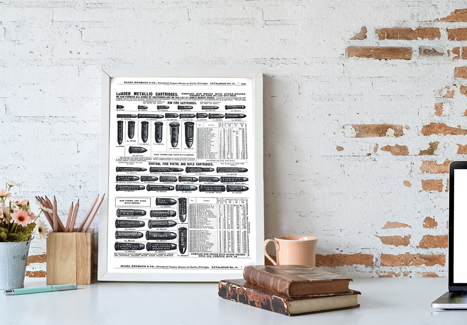 Vintage Gun Poster, Wall Art Decor Gifts for Home Office, Man Cave, Gun ...