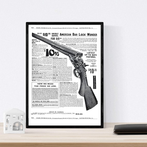 Vintage Gun Poster Wall Art Decor Gifts for Home Office Man | Etsy
