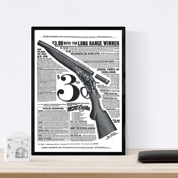 Vintage Gun Poster Wall Art Decor Gifts for Home Office Man | Etsy