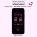 PINK Qr Code Sign Scan to Pay Template Flyer, Canva Template Editable ...