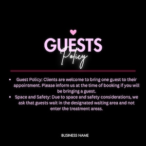 Policy Template, Booking Policy Flyer Canva, Policy Template for Hair ...