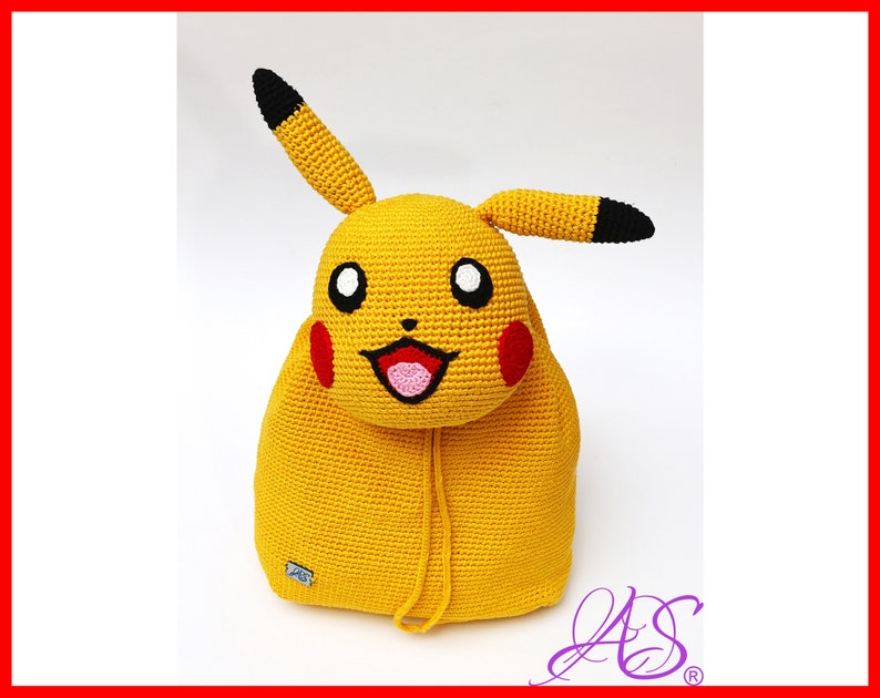 Crochet Pikachu Backpack Pattern for Children PDF Accessories - Etsy