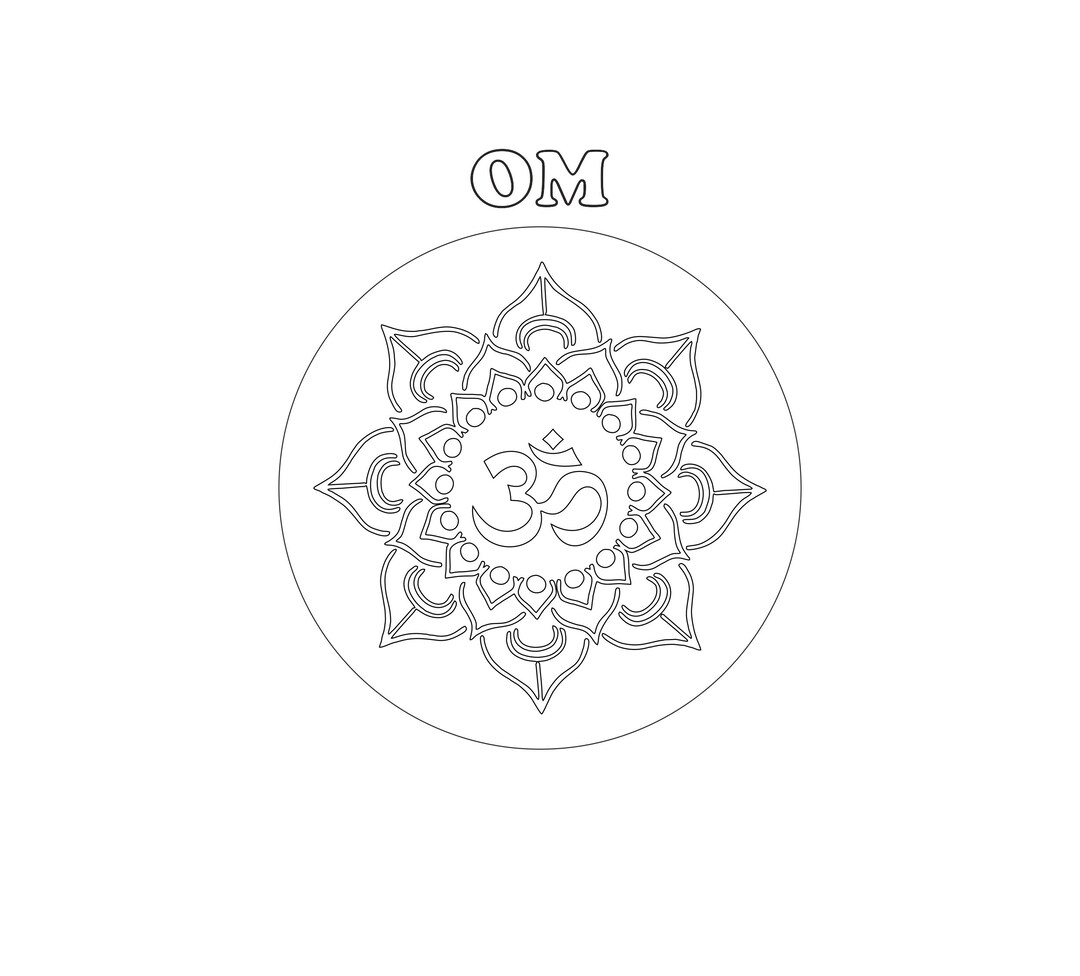 Template Pattern Design Hand Embroidery OM Sign PDF Pattern OM Sign ...