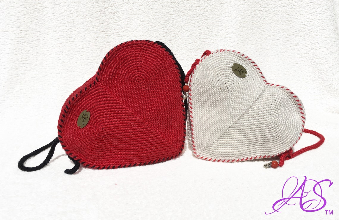Heart Bag Crochet Pattern. Purse Crochet Pattern. Crochet Clutch ...