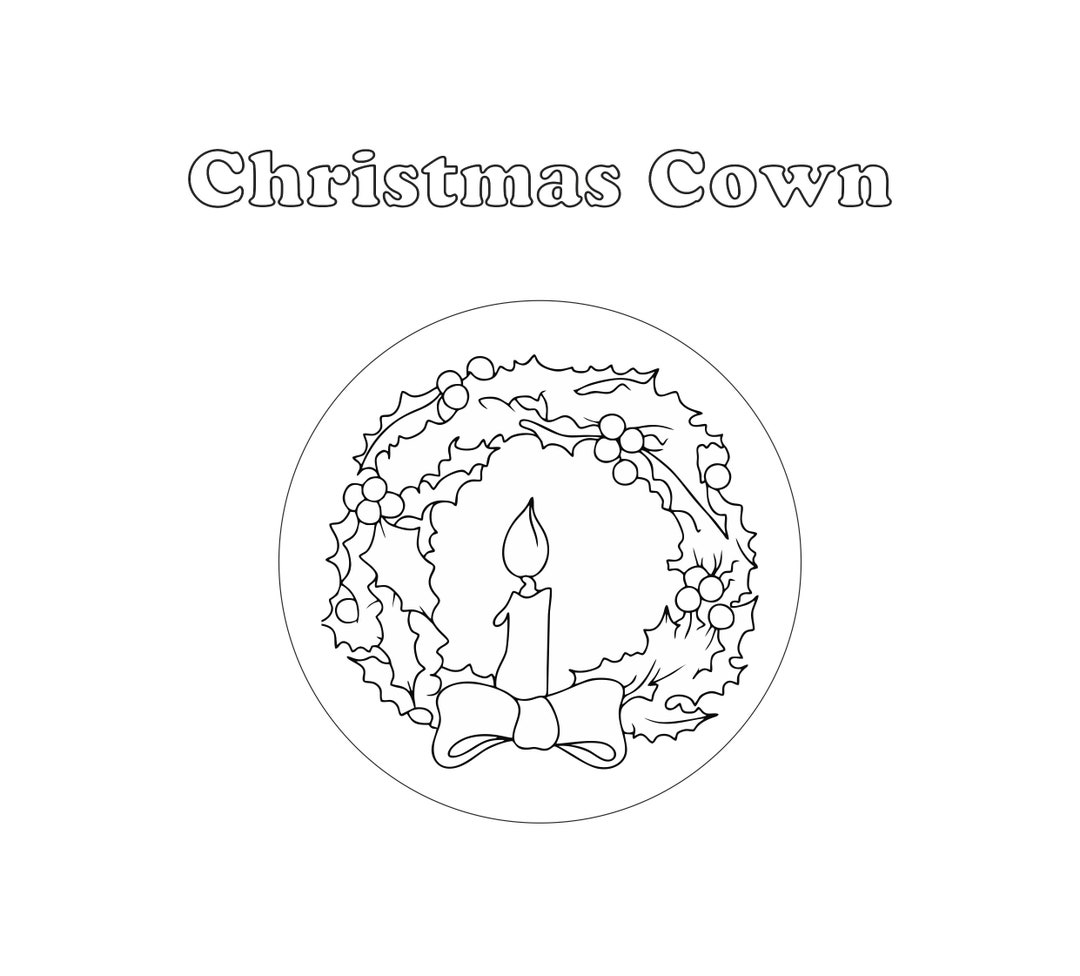 Template Pattern Design Hand Embroidery Christmas Crown PDF Pattern ...