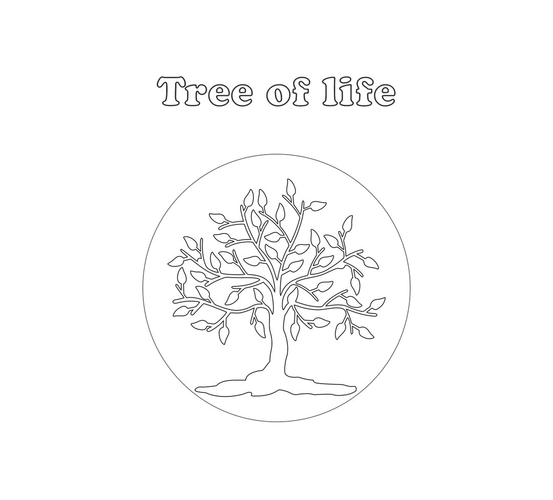 Template Pattern Design Hand Embroidery Tree of Life PDF Pattern Tree ...