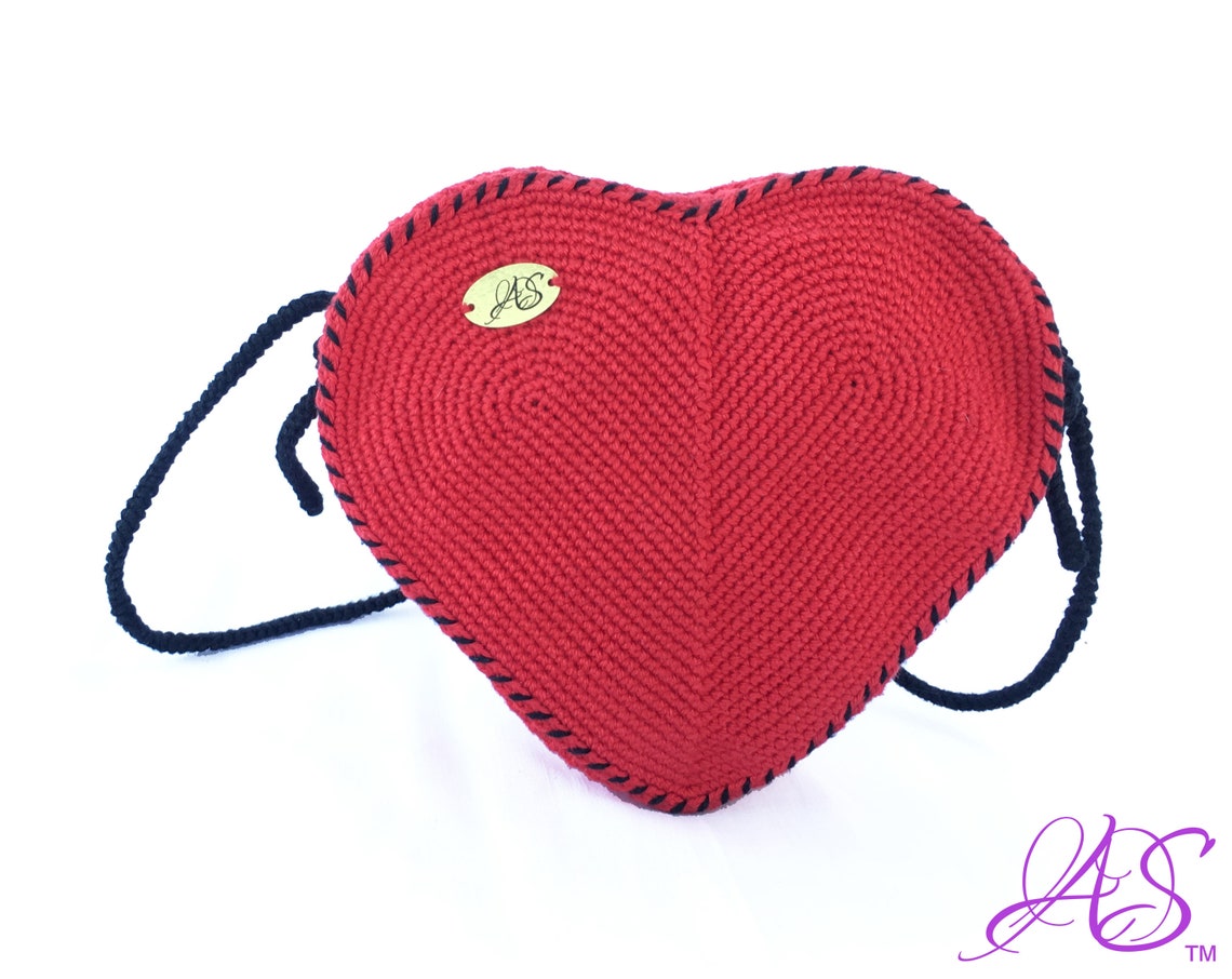 Heart Bag Crochet Pattern. Purse Crochet Pattern. Crochet Clutch ...
