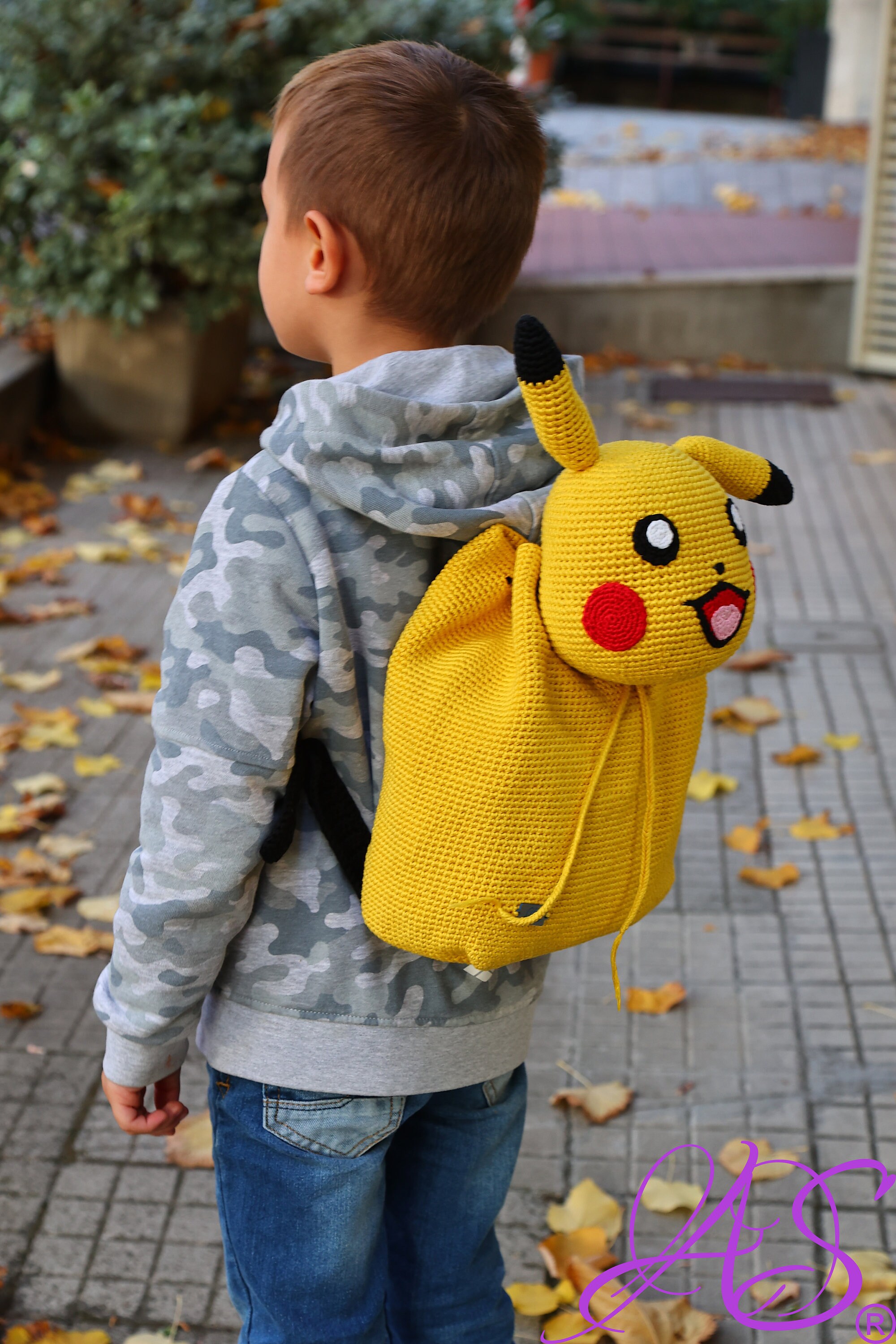 Crochet Pikachu Backpack Pattern for Children PDF Accessories - Etsy