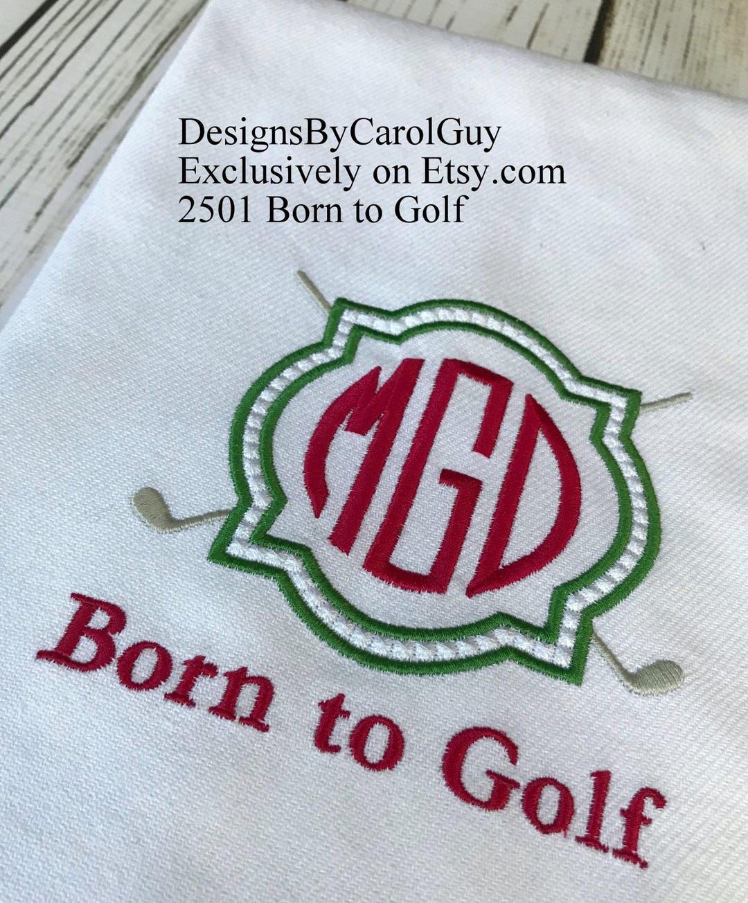 Born to Golf Exclusive Carol Guy Digital Machine Embroidery Design 2501 ...