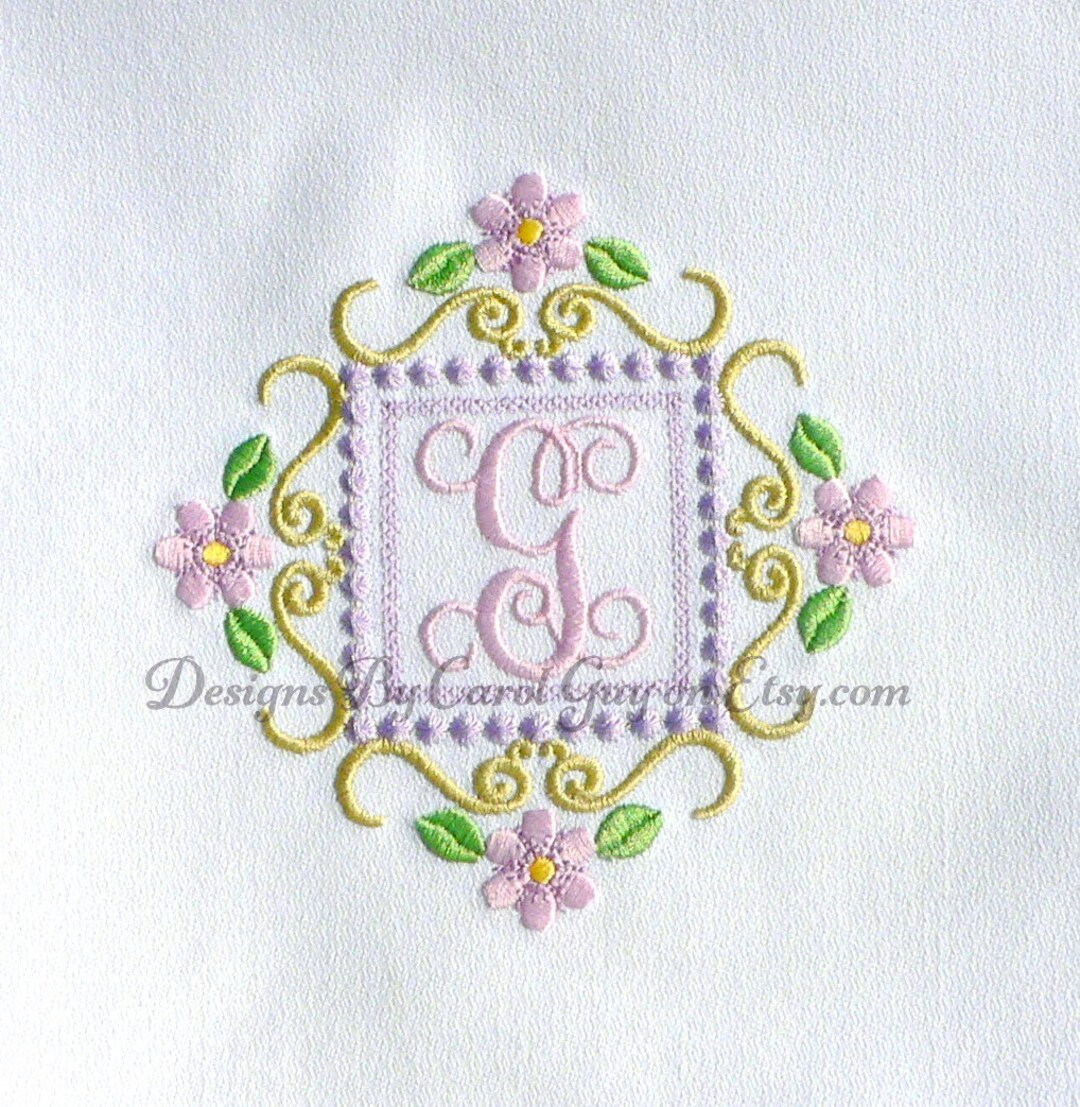 Machine Embroidery Monogram Frame / 1908 ...
