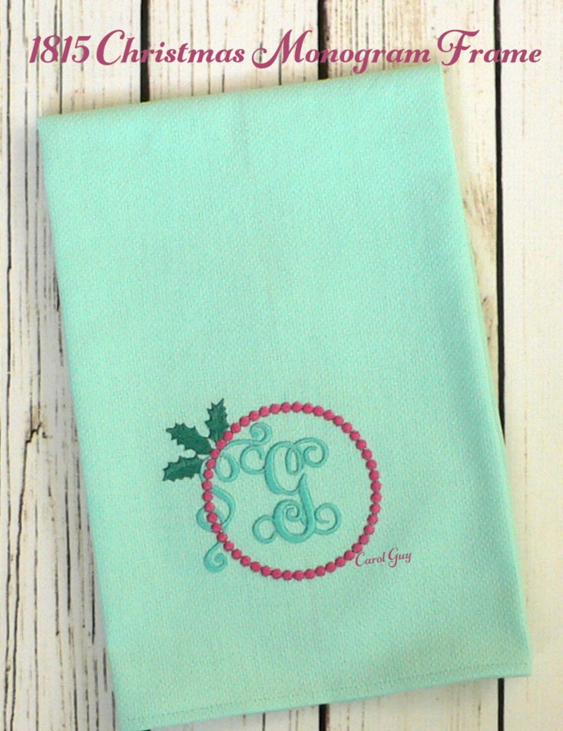 1815 Christmas Monogram Frame by Carol Guy / Digital - Etsy