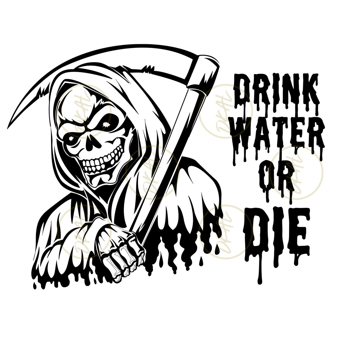 Drink Water or Die Svg, Halloween Skeleton, Cute and Scary, Stay ...