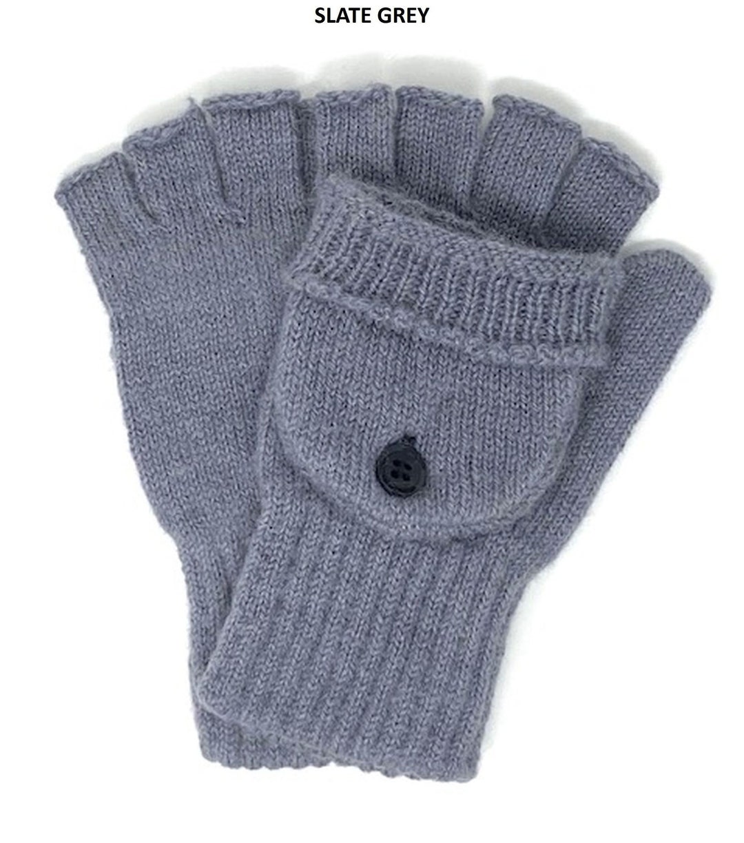 Alpaca Convertible Flip Top Gloves: Knit Winter Gloves - Etsy