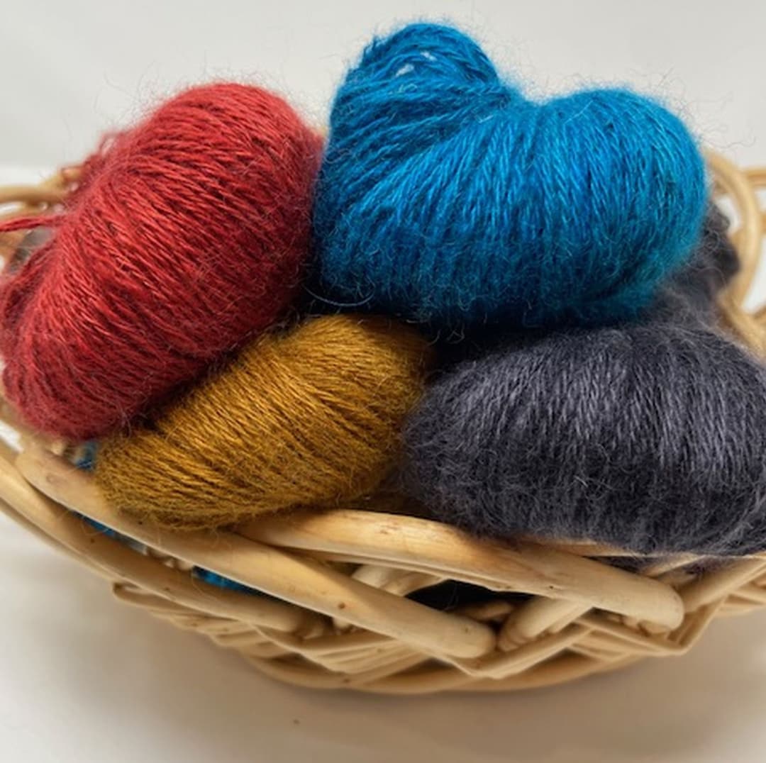 Hand Dyed Suri Alpaca Angora Blend Fingering Yarn, 330 Yards - Etsy