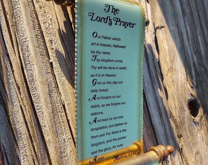 The Lord's Prayer Scroll Wall Hanging - Religious Decor - Etsy