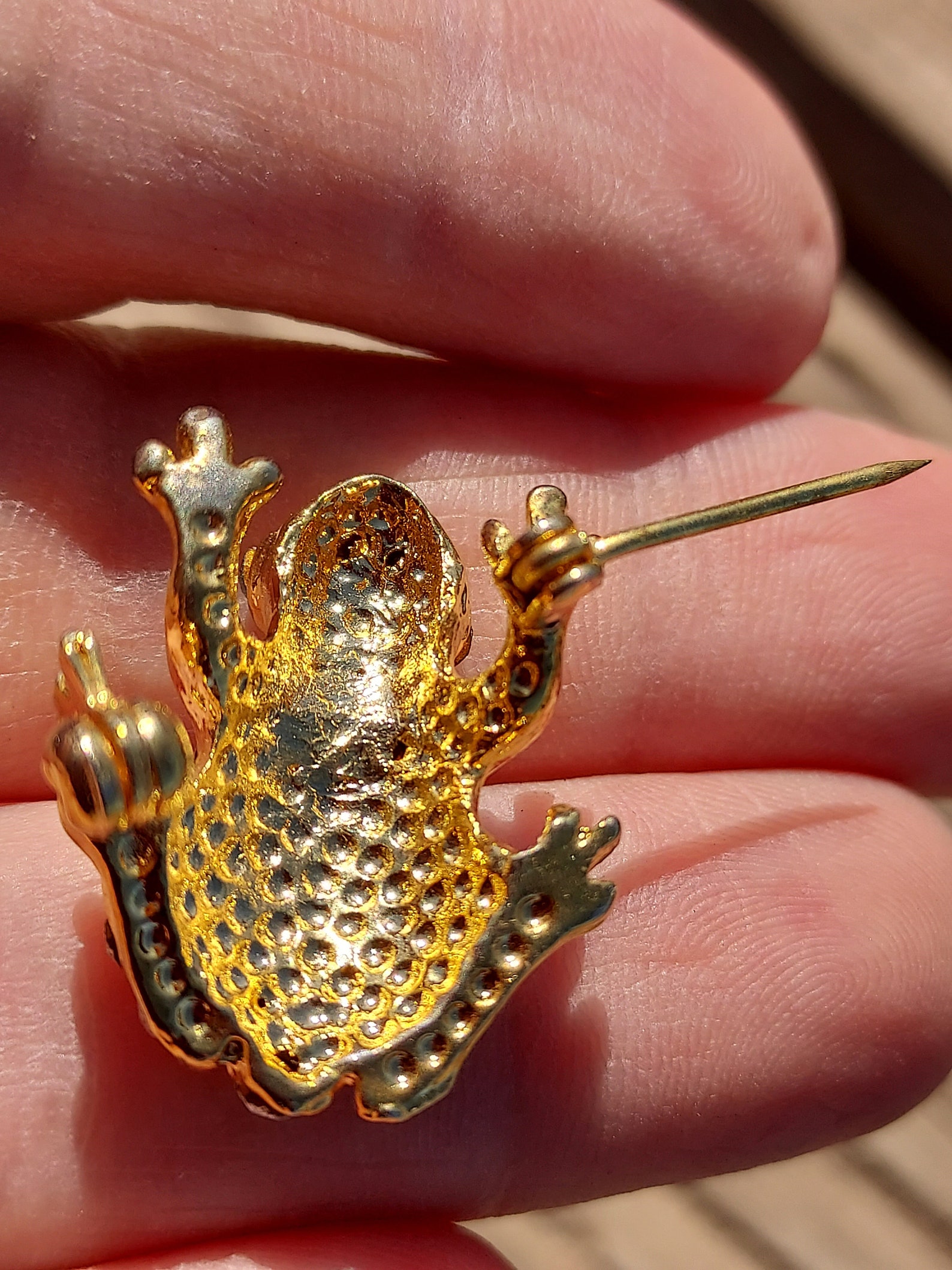 Jeweled Frog Brooch - Bling Bling Frog - Sparkle Frog Pin - Frog ...