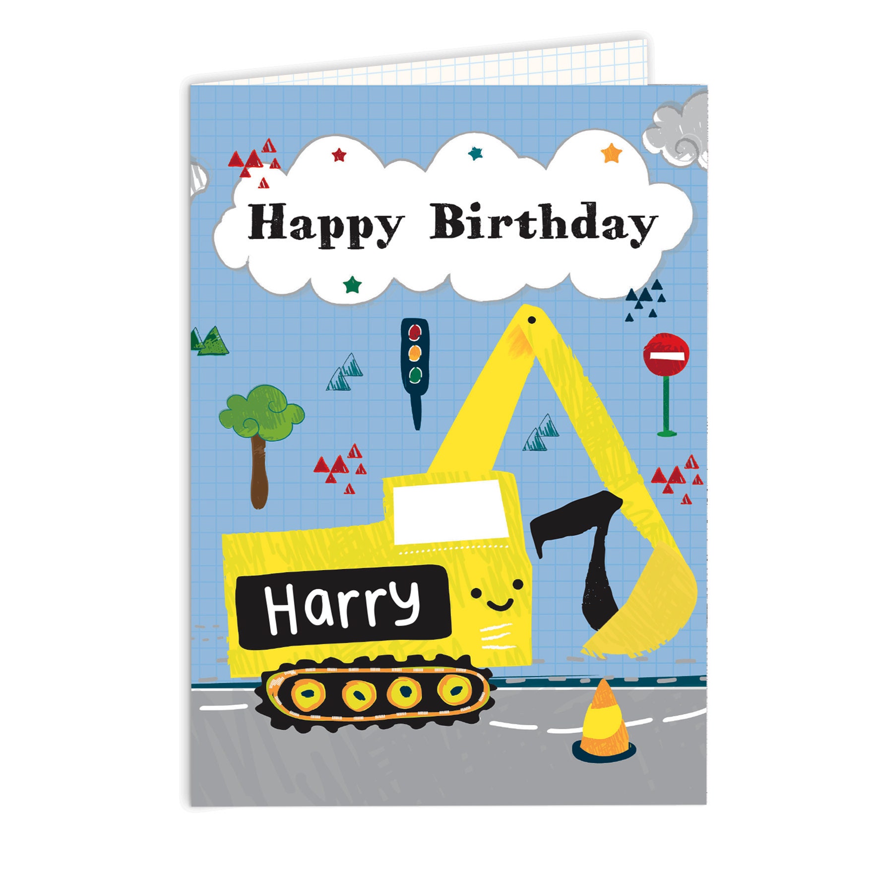 Personalised Birthday Digger Card - Etsy UK