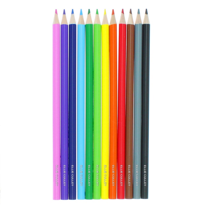 Personalised Pack of 12 Colouring Pencils | Etsy